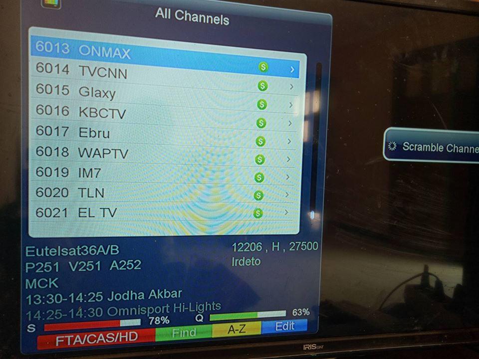 واخطاء حول القنوات الموجودة في الترددات على lyngsat